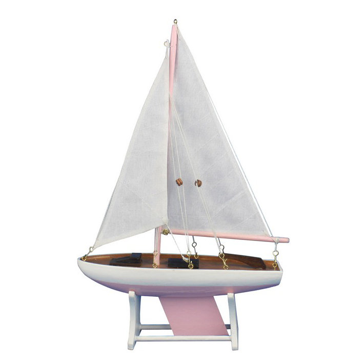 Handcrafted Nautical Decor Wooden It Floats Floating Model Sailboat ...