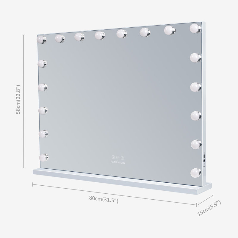 Blue Elephant Rectangle LED Metal Mirror & Reviews | Wayfair.co.uk