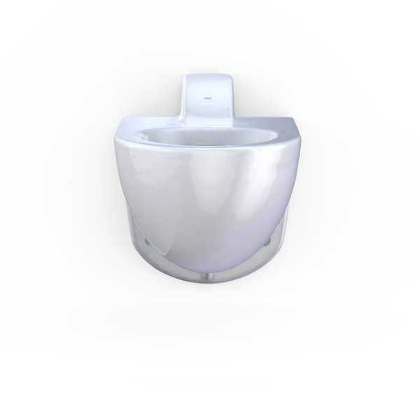TOTO Tornado Flush Commercial Flushometer Wall-Mounted Toilet with ...