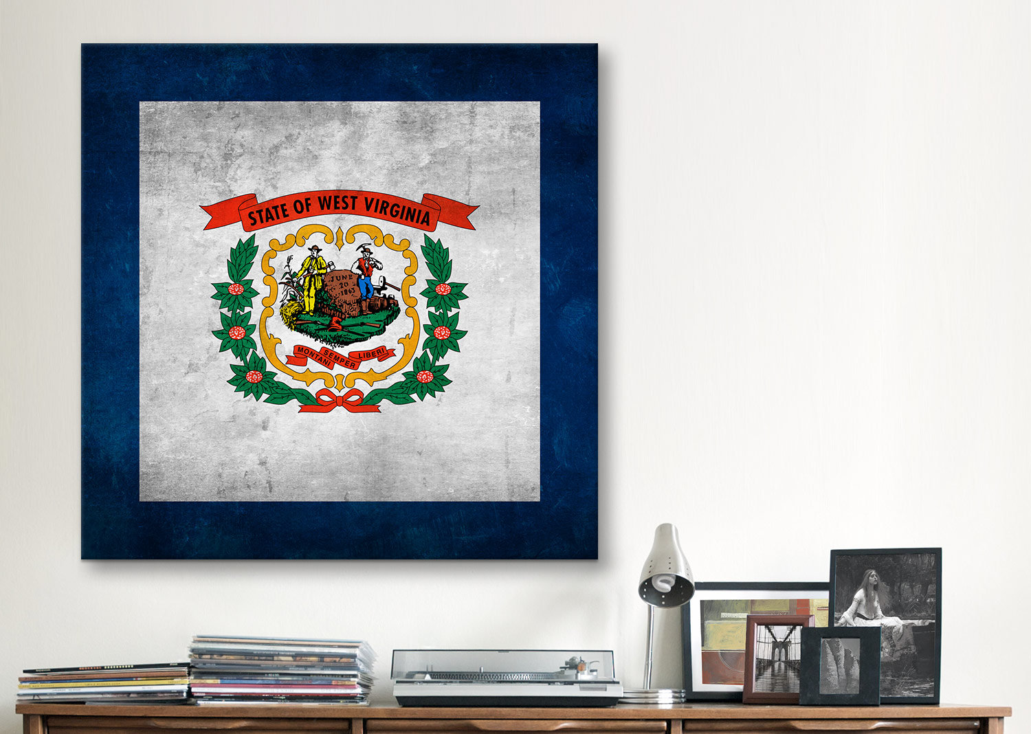 Winston Porter Flags West Virginia Grunge Graphic Art on Wrapped Canvas ...