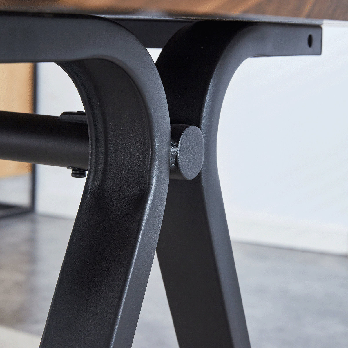 TRQ Rustic Walnut Finish Wood Dining Table | Wayfair