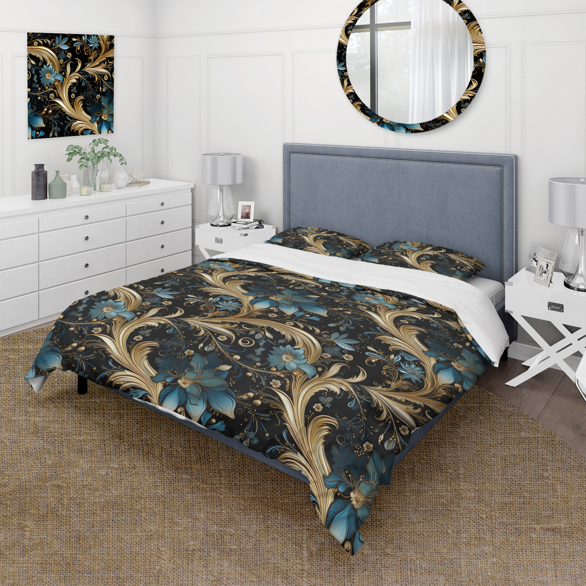 Design Art Remeika Gilded Splendor Paisley Pattern - Paisley Duvet ...