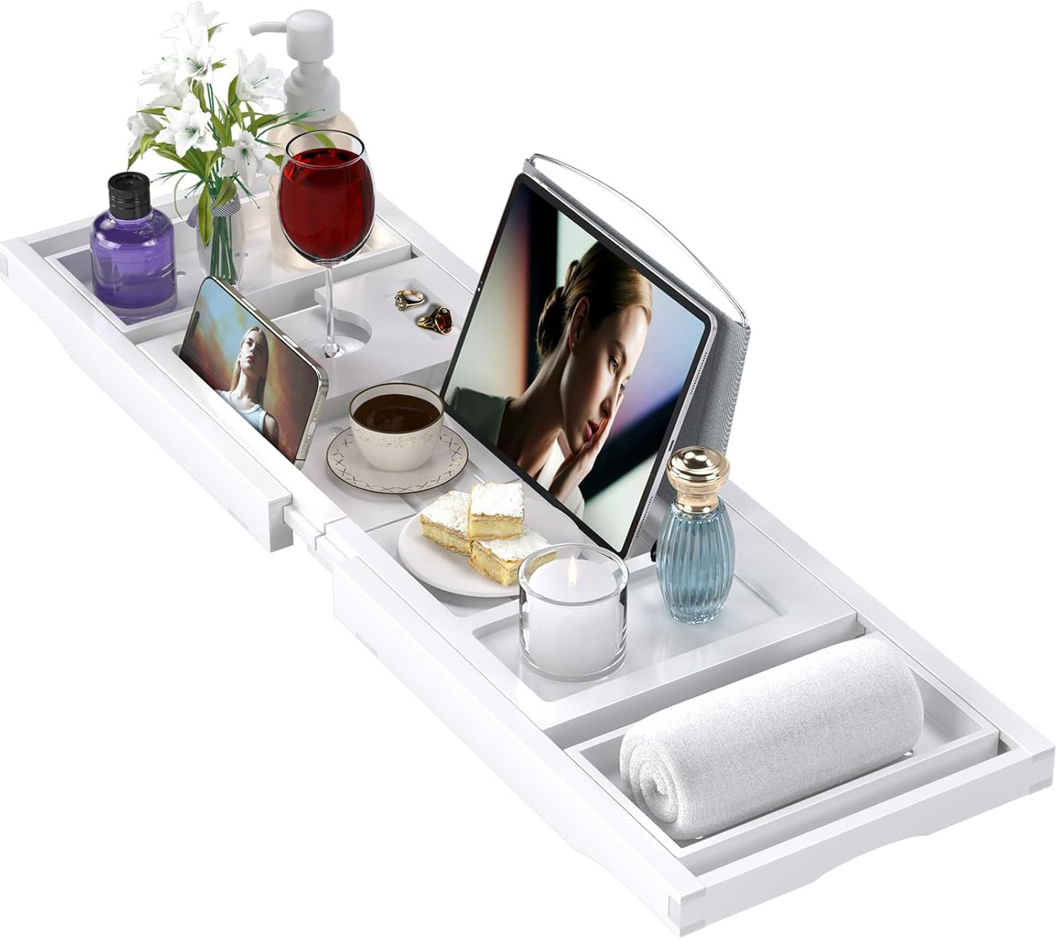 Rebrilliant Bathtub Tray Caddy, Expandable Bath Trays - Wayfair Canada
