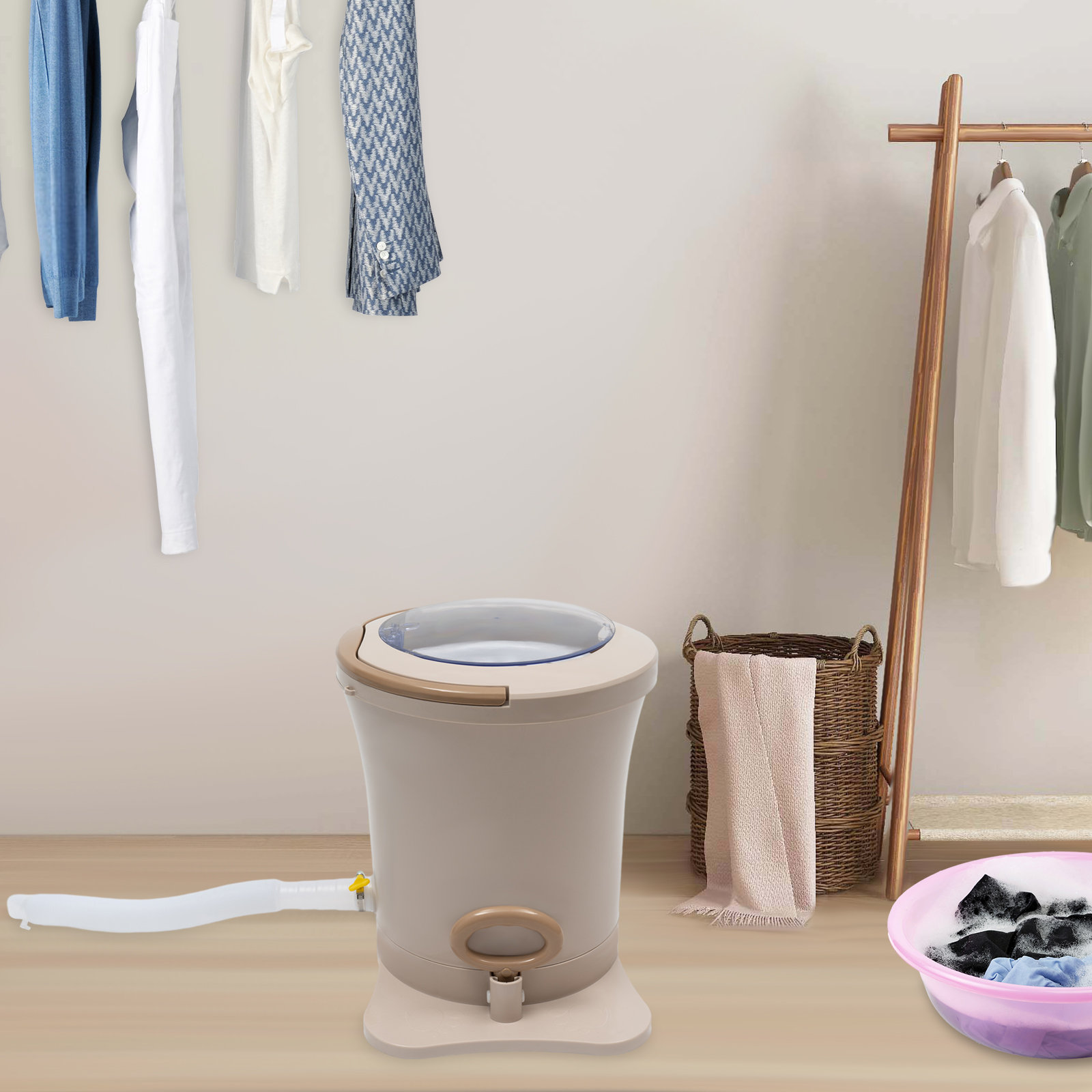 YYBSH 2.4 Cubic Feet Cute Portable Dryer Washing Machine | Wayfair