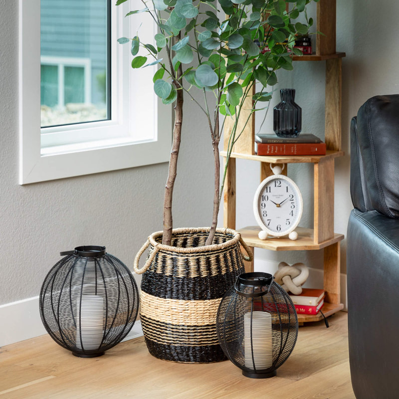 August Grove® White Desk Clock 10.75"H; White | Wayfair