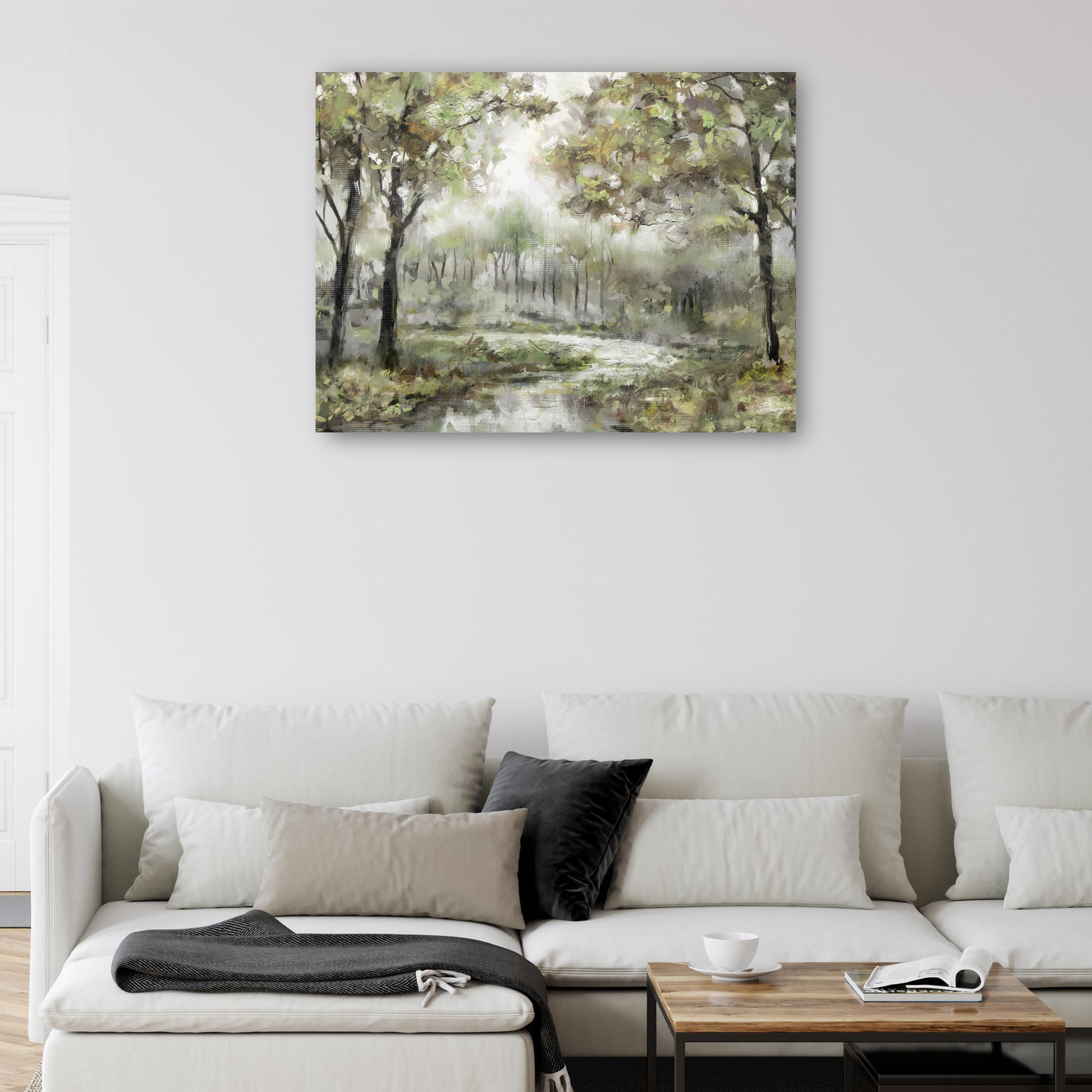 Millwood Pines Seasoned Path Spring by Studio Arts Canvas Art Print ...