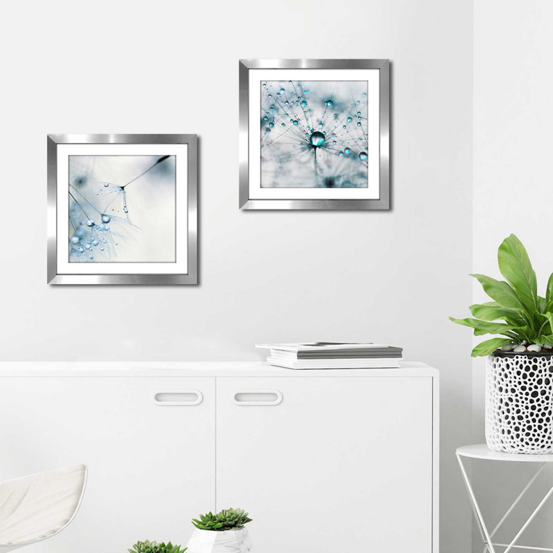 Latitude Run® Baby Blue' Print Under Glass | Wayfair