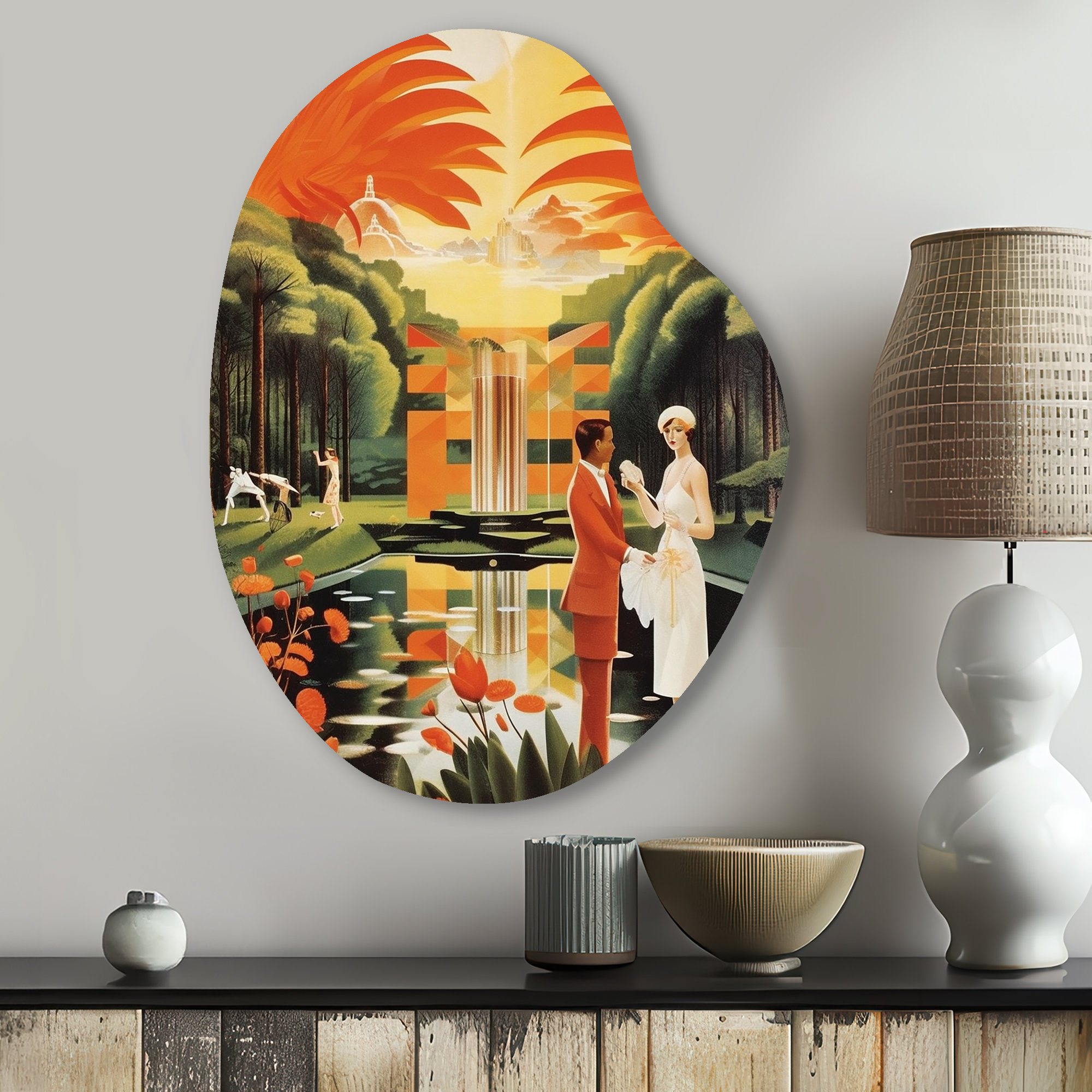 Design Art Art Deco Lady In White Cosmopolitan Adventure - Fashion ...