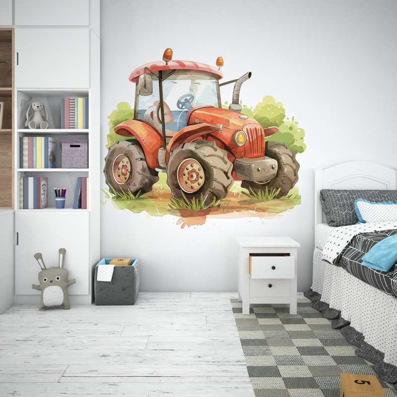 Stickalz Tractor Wall Decal Farm Wall Decor Tractor Farm Wall Decal ...
