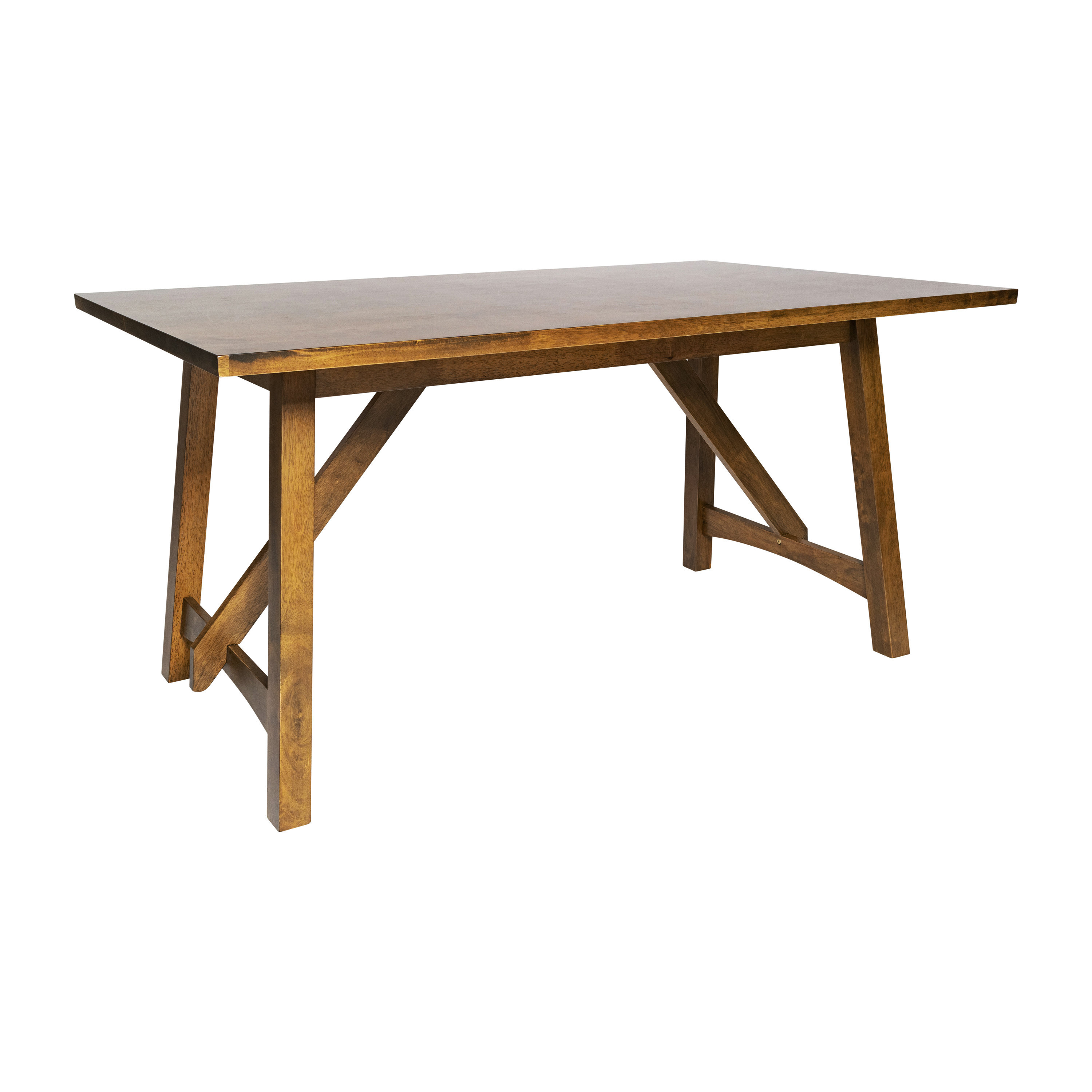 Gracie Oaks Farmhouse Style Solid Wood Commercial Grade Trestle Base ...