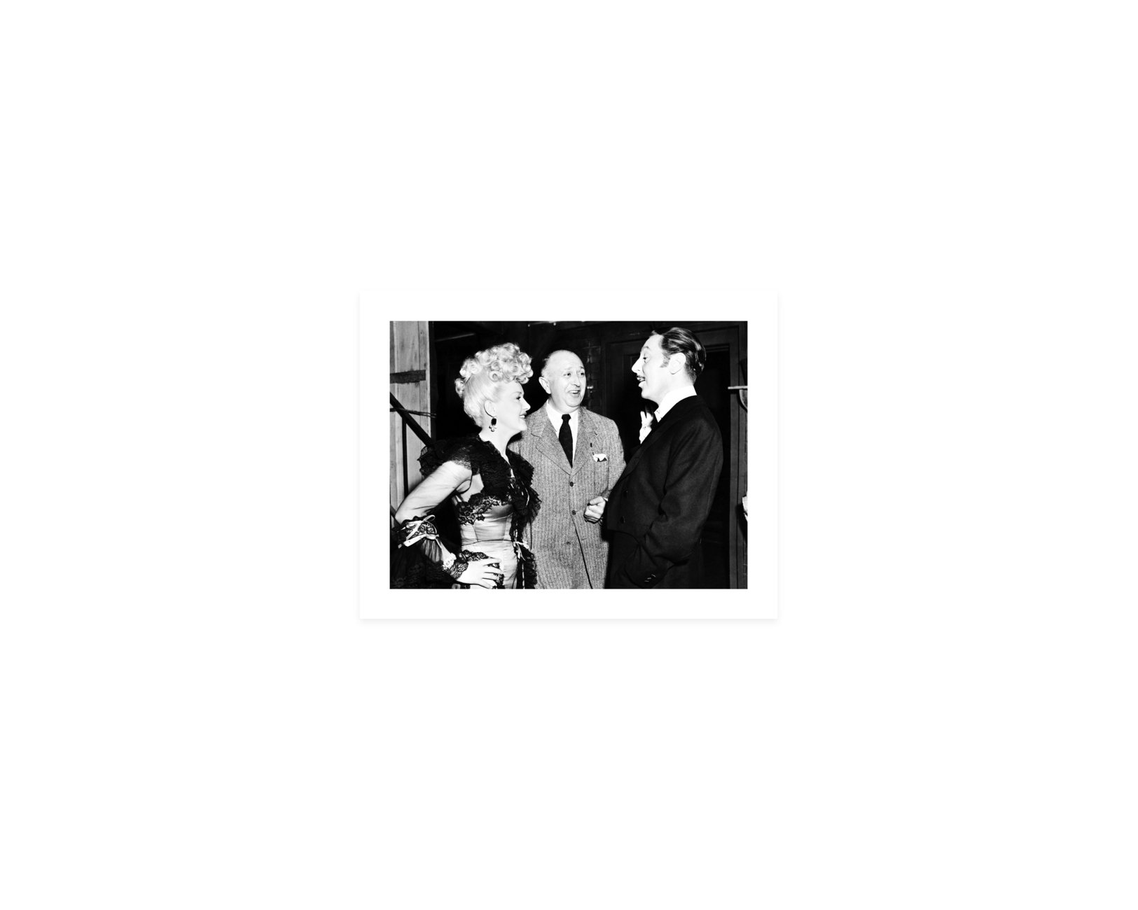 Globe Photos Entertainment & Media Betty Grable Talking to Actor ...