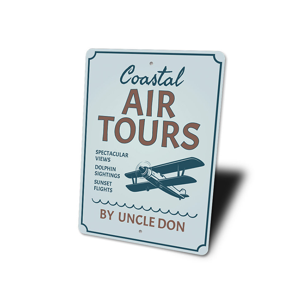 Lizton Sign Shop, Inc Coastal Air Tours Aviation Aluminum Sign | Wayfair