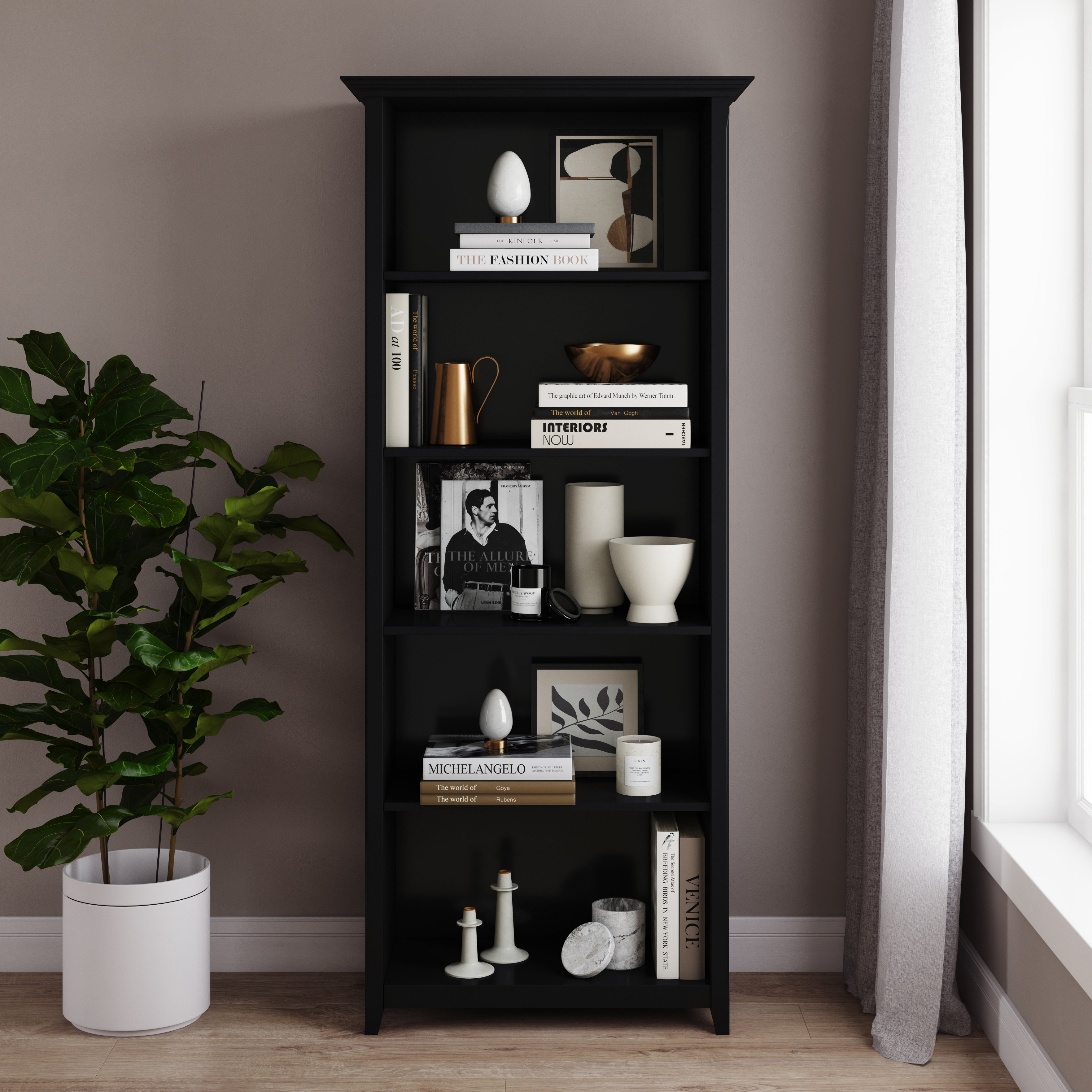 Lark Manor™ Varonique 70" H x 30" W Standard Bookcase & Reviews | Wayfair