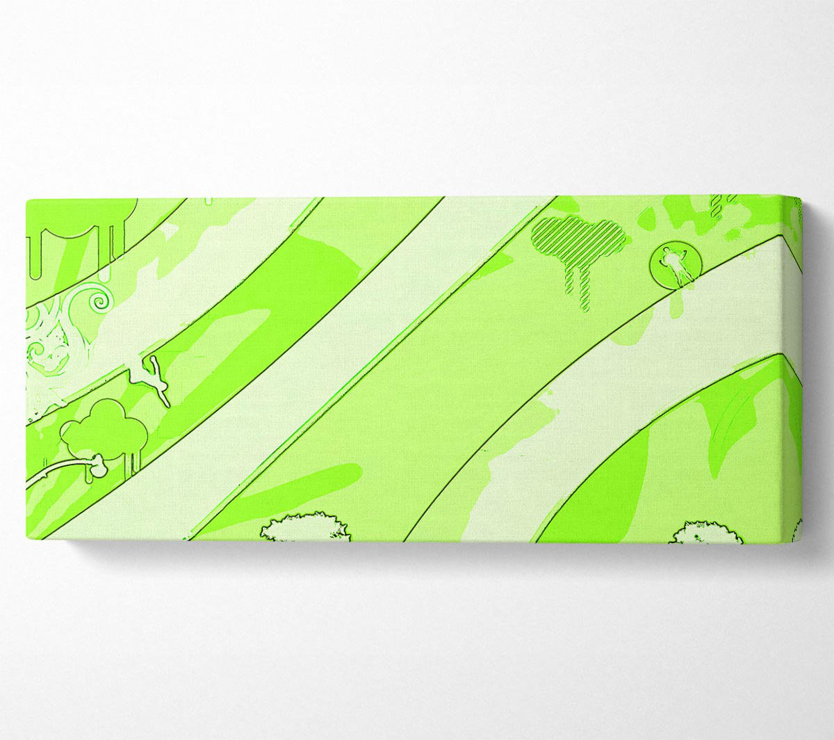 Ebern Designs Rainbow Trees Lime - Print | Wayfair.co.uk