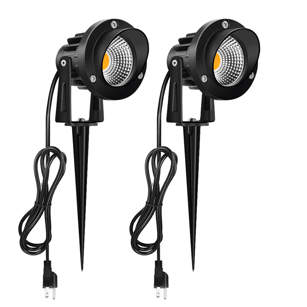 JESLED Black Hardwired/Plug-In 10W LED Metal Spot Light & Reviews | Wayfair