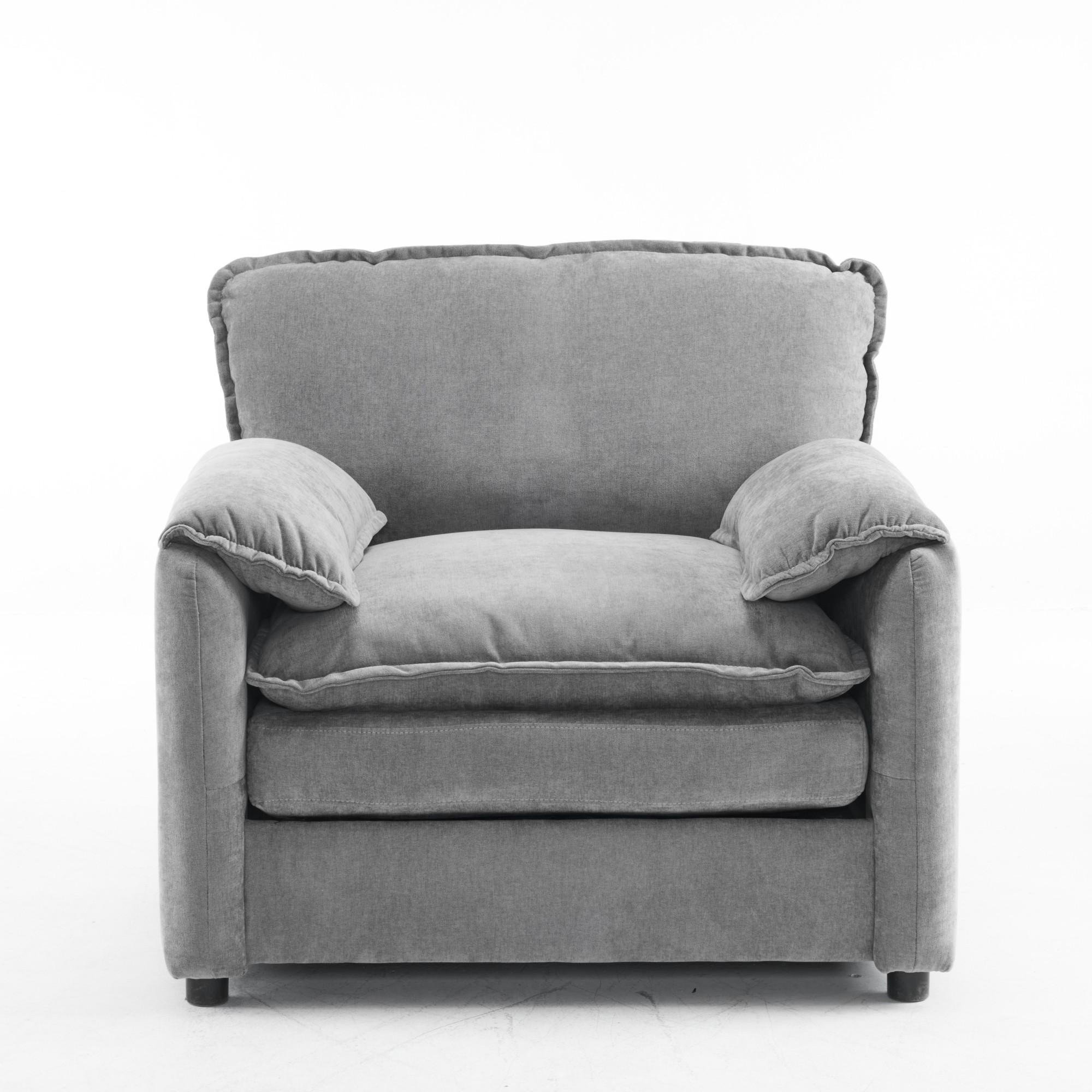 Latitude Run® Comfortable armchair with high back support and wide seat ...