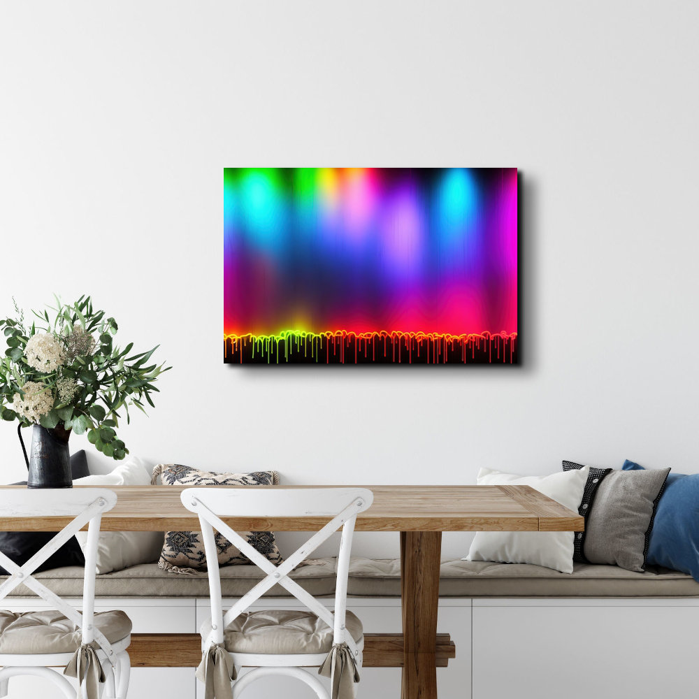 ATX Art Group LLC Neon Drips Pop Art On Canvas, PAF-GWC-548_neo ...