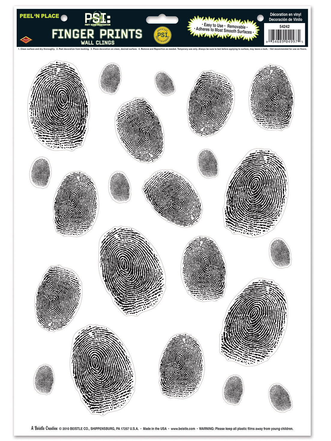 The Holiday Aisle® Fingerprint Peel 'N Place | Wayfair