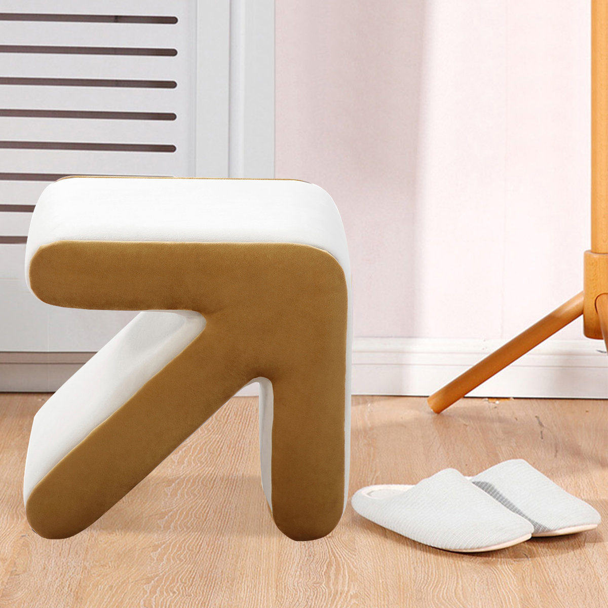 Mercer41 Bertradis 13.8" Wide Velvet Novelty Footstool Ottoman | Wayfair