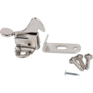 UNIQANTIQ HARDWARE SUPPLY Nickel Plated Spring Action Elbow Door Catch ...