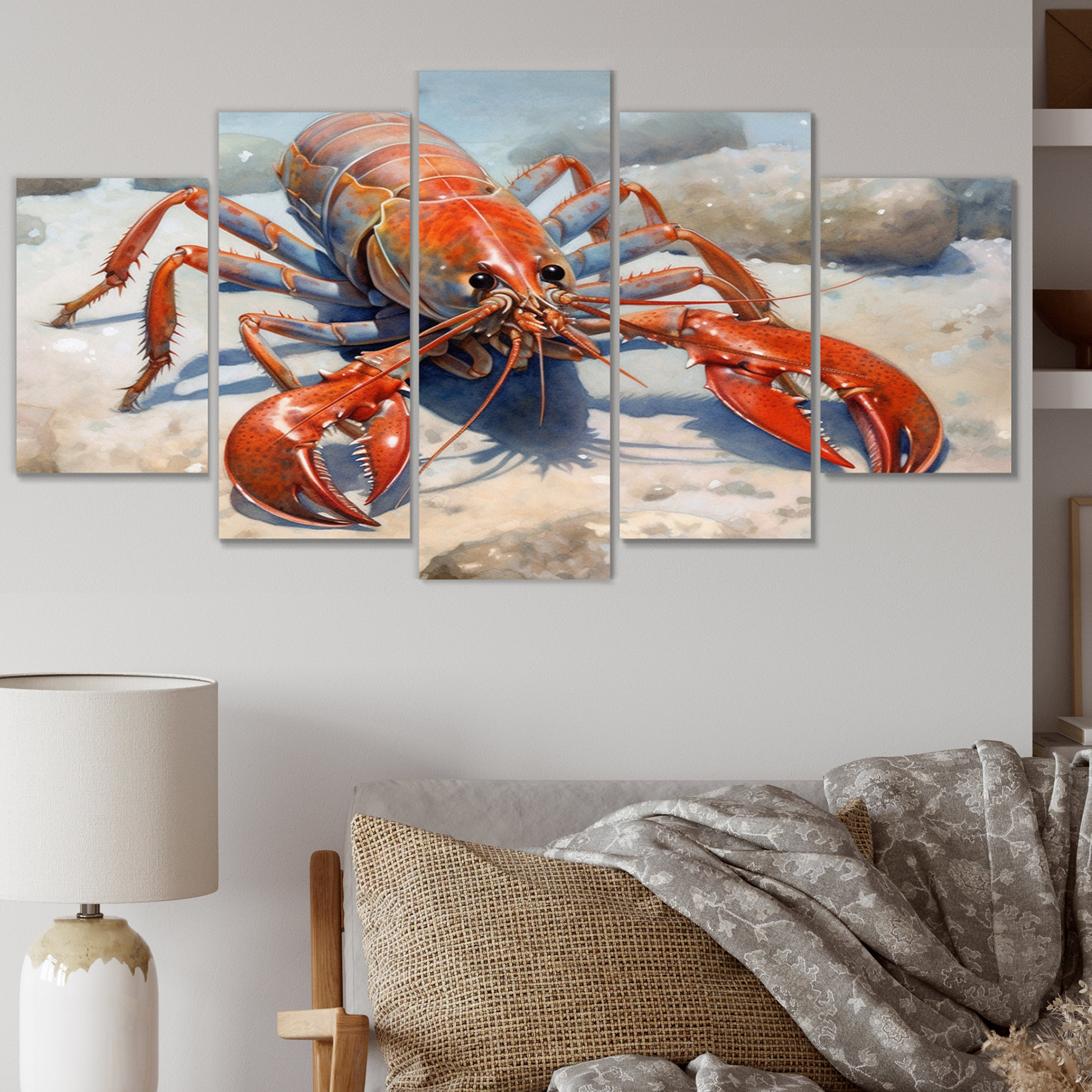 Design Art Freshwater Crayfish II - Animals Metal Wall Art Living Room ...