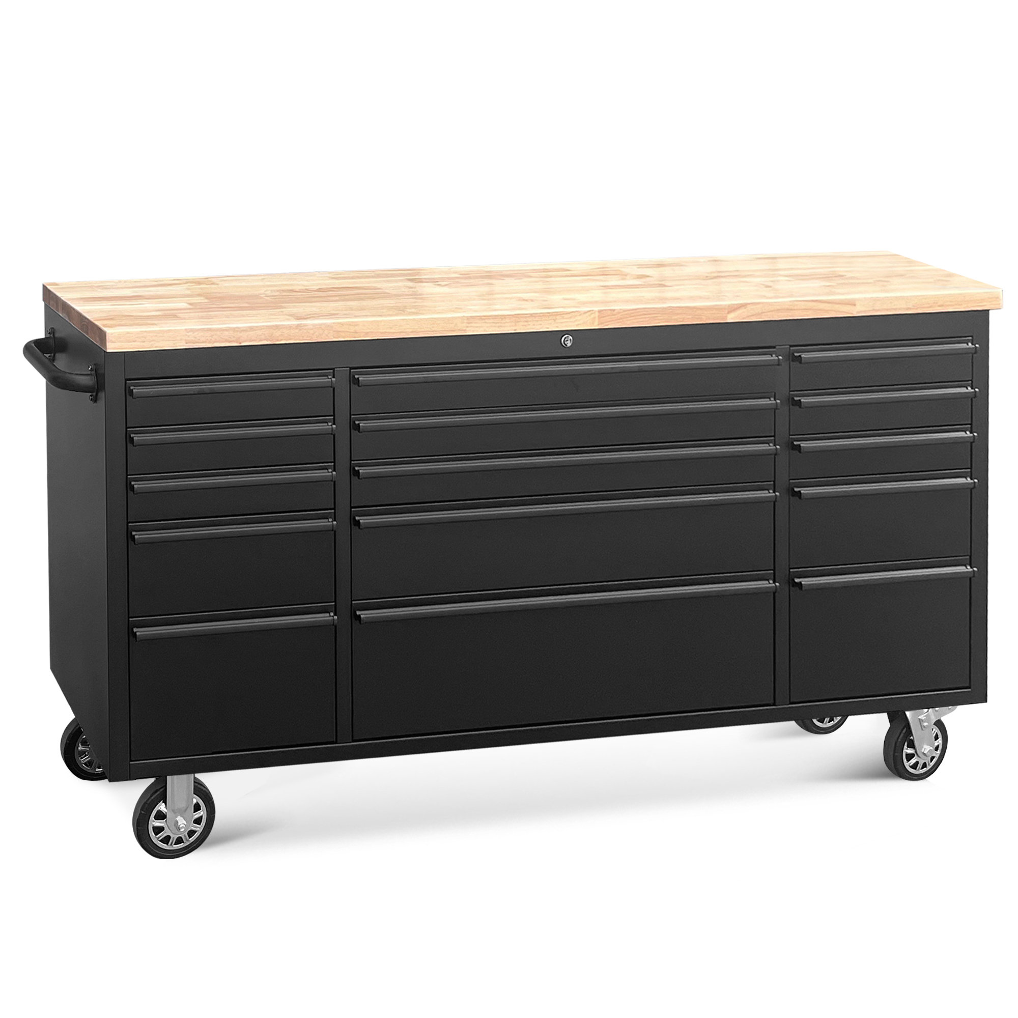 17 Stories 72-Inch Iron Rolling Tool Box with 15 Drawers, Heavy-Duty ...