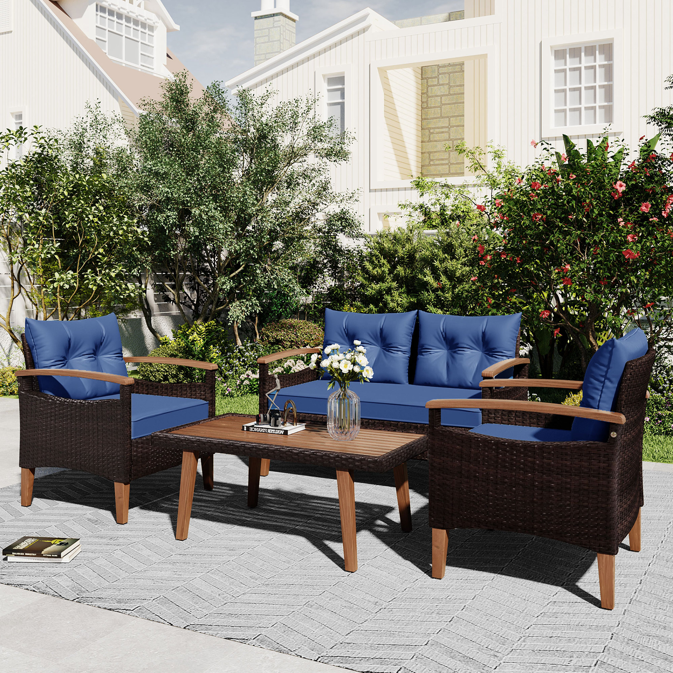 Latitude Run® 4-Piece Garden Furniture - Wayfair Canada