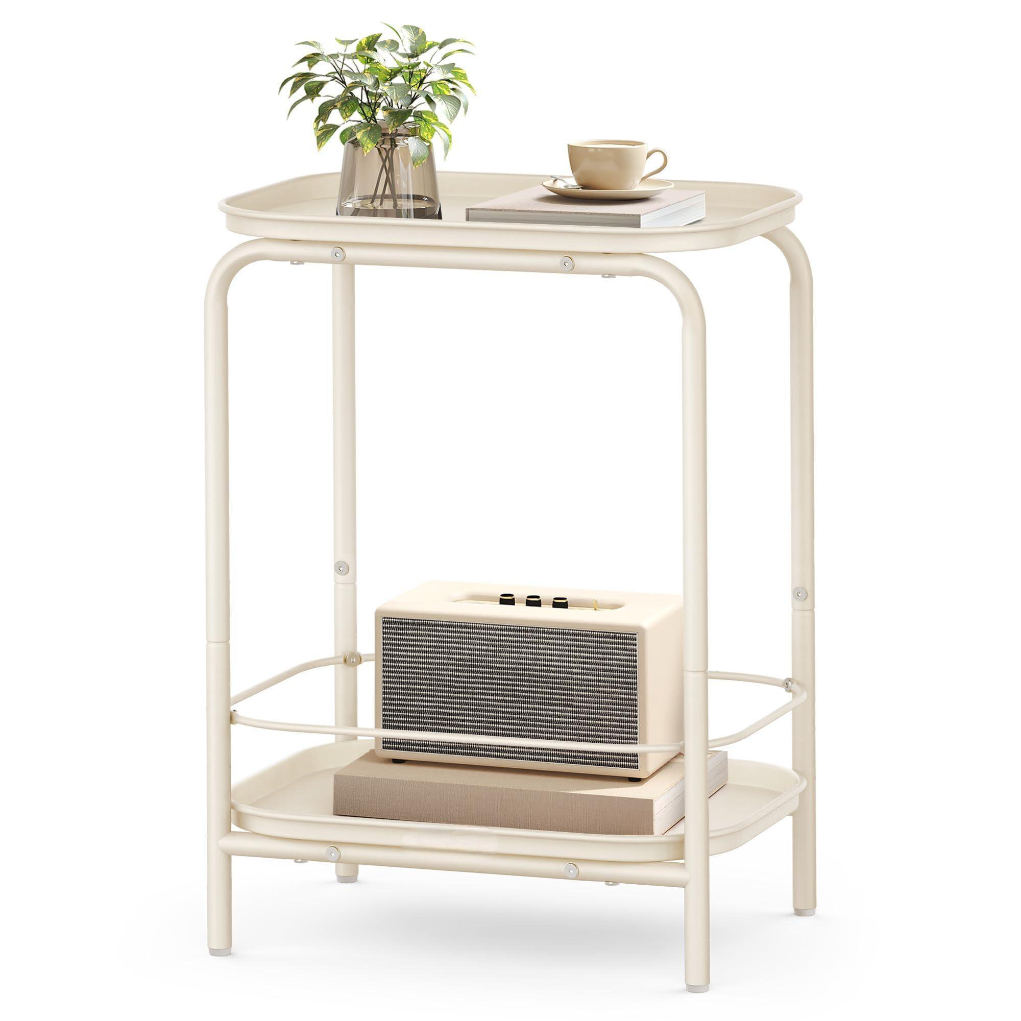 Latitude Run® 2-Tier Outdoor Table, Accent Side Table End Table, Small ...