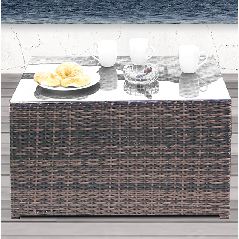Dakota Fields Versatile Wicker/Rattan Coffee Table With Stylish ...