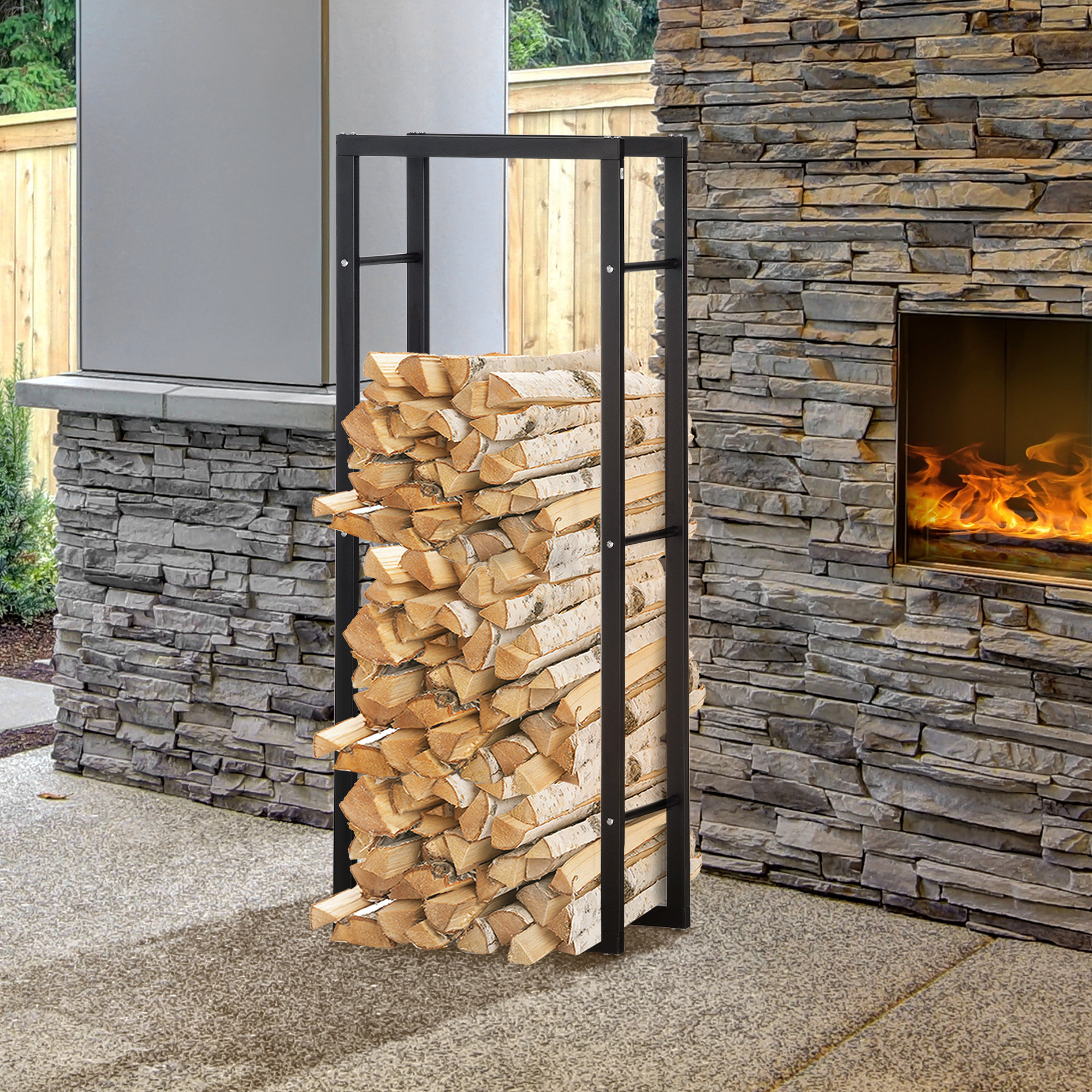 17 Stories Brawlin 23.6'' W Metal Log Rack & Reviews - Wayfair Canada