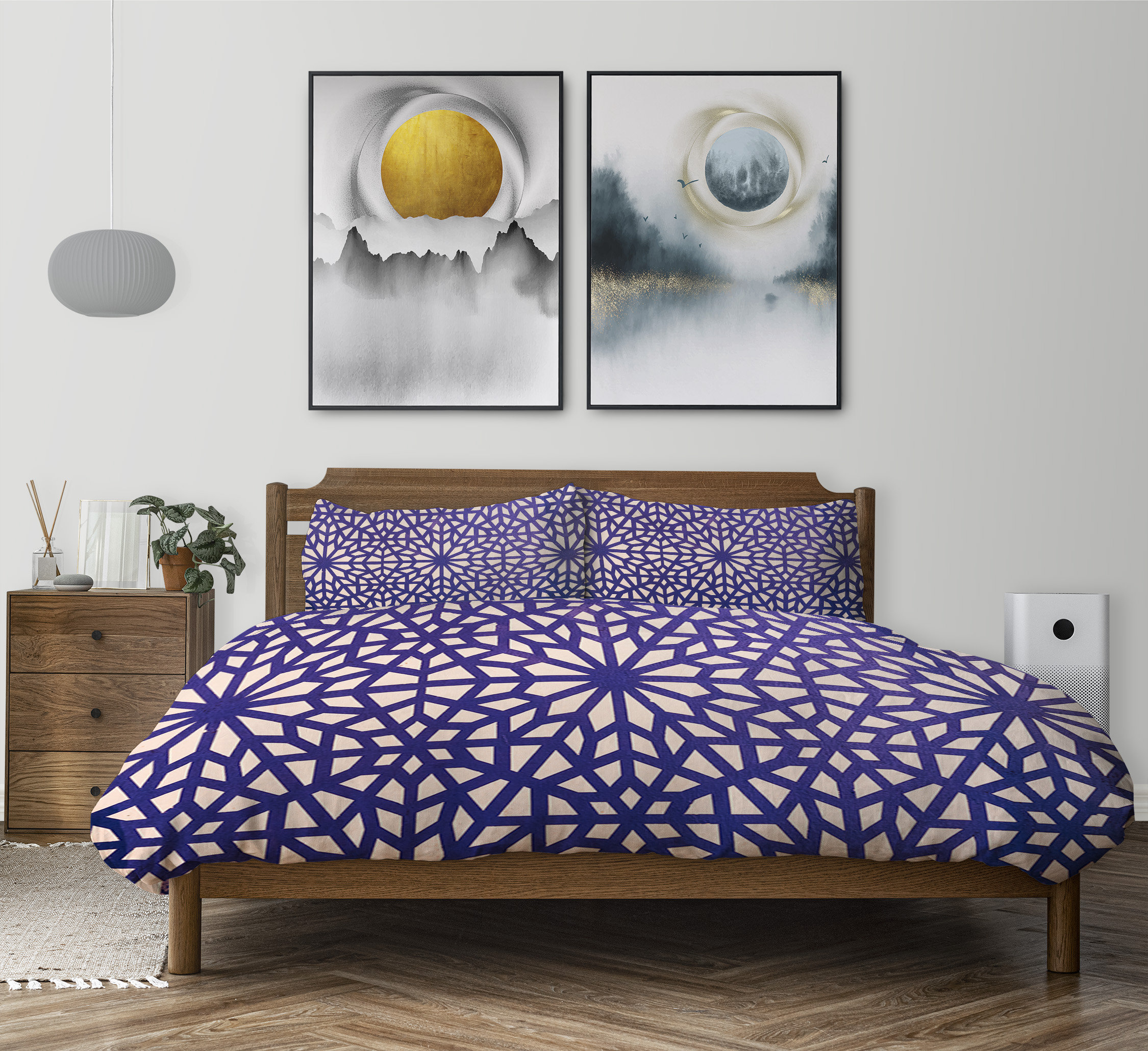 Madison Renee Duvet Cover Set Batile Blue Microfiber 2 Piece Duvet ...