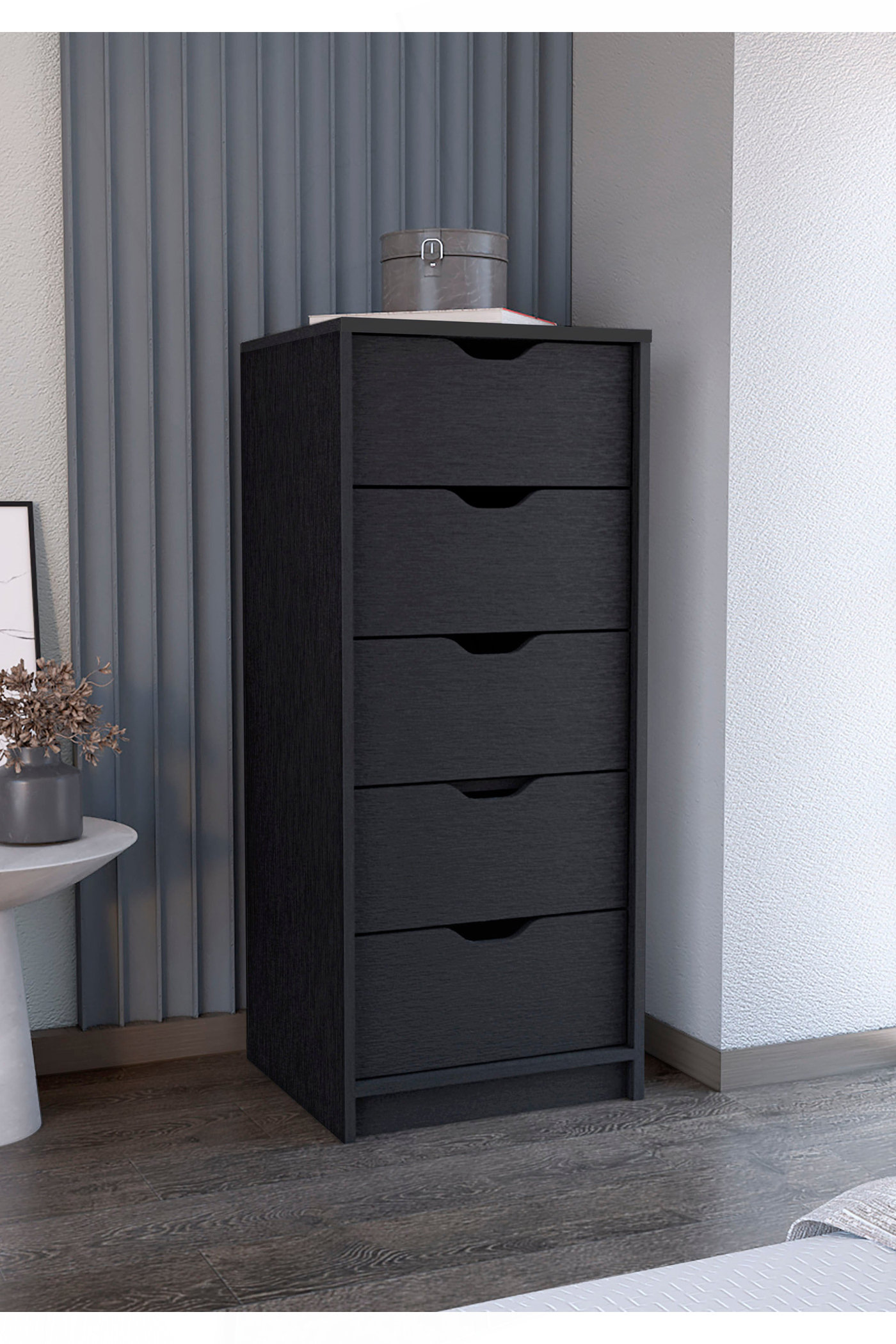Latitude Run® Commode H 42 po, 5 tiroirs, commode de rangement mince ...