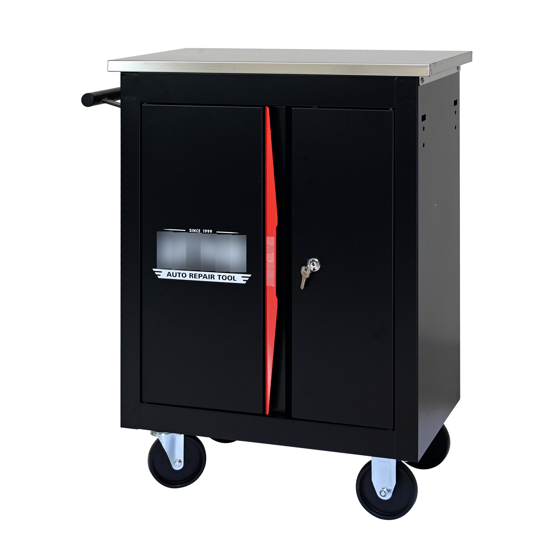 WFX Utility™ Black&Red Multi Cabinet With Key Locking Feature Cart ...