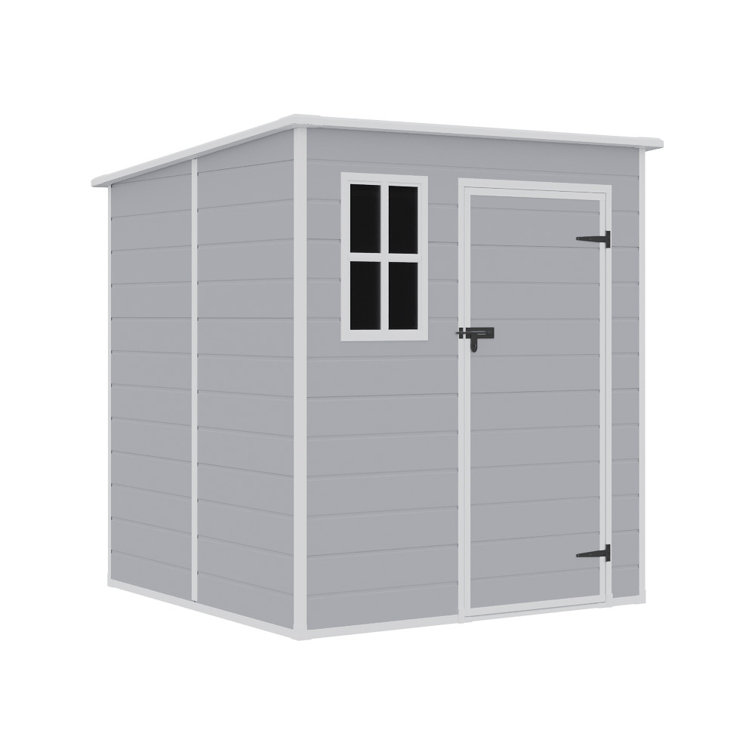 Dakota Fields Cath 6ft. W x 6ft. D Plastic Pent Tool Shed | Wayfair.co.uk