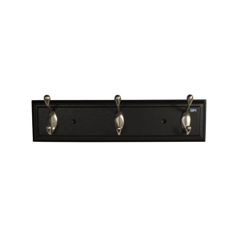 FantasHome 16" Bella Wall Mounted Heavy Duty Hook Rack with 3 Hooks ...
