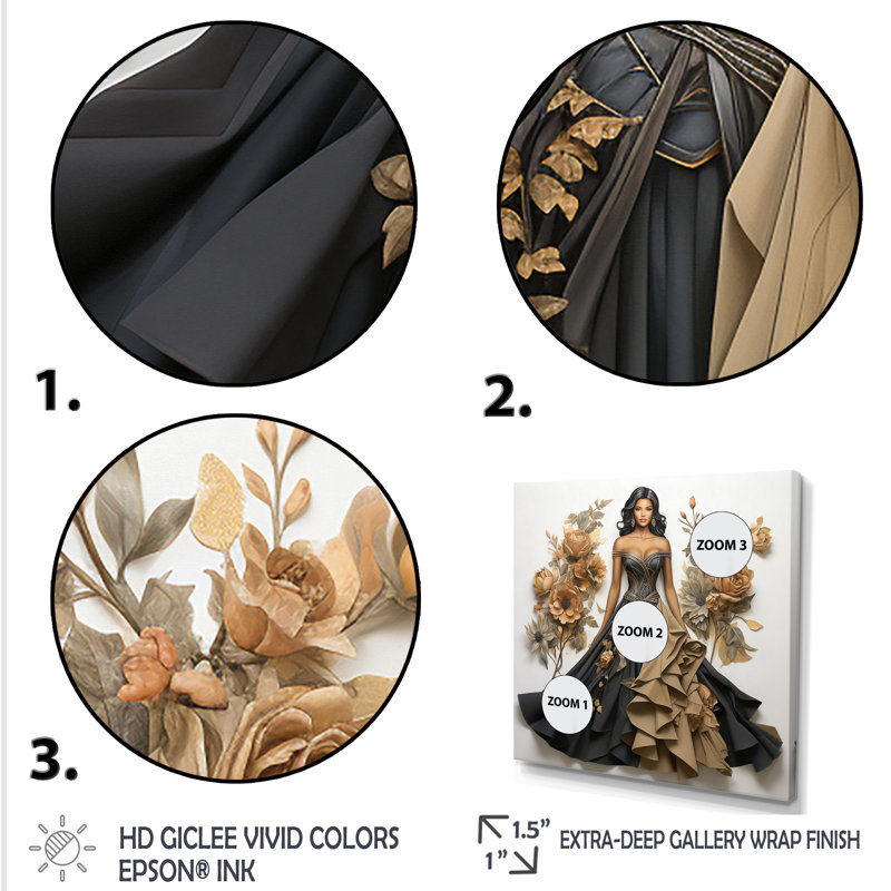 House of Hampton® Haute Couture Elegance I - Fashion Wall Art | Wayfair