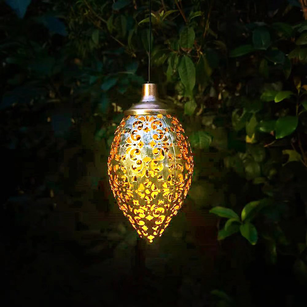 Rosdorf Park Low Voltage LED Wrought Metal Hollow-Out Solar Hanging ...