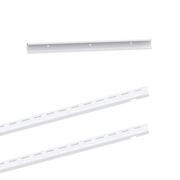 ClosetMaid ShelfTrack 24 in. White Hang Track (1 Piece) and 60 in. x 1 ...