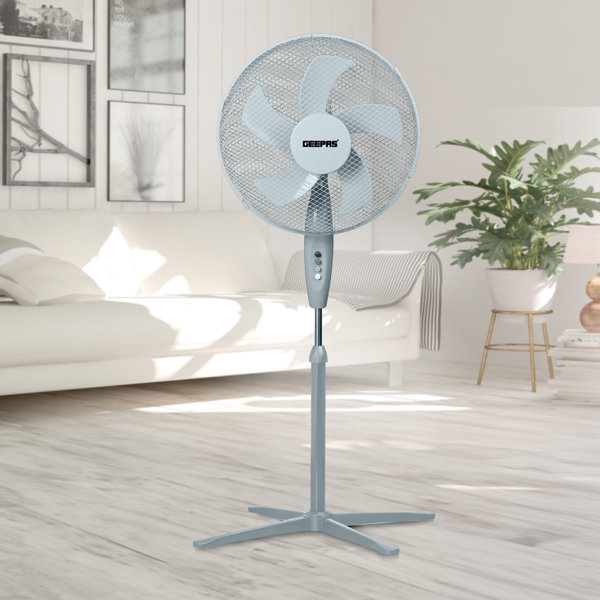 GEEPAS 16’’ Pedestal Fan 45W - 5 Blade, Black | Wayfair.co.uk