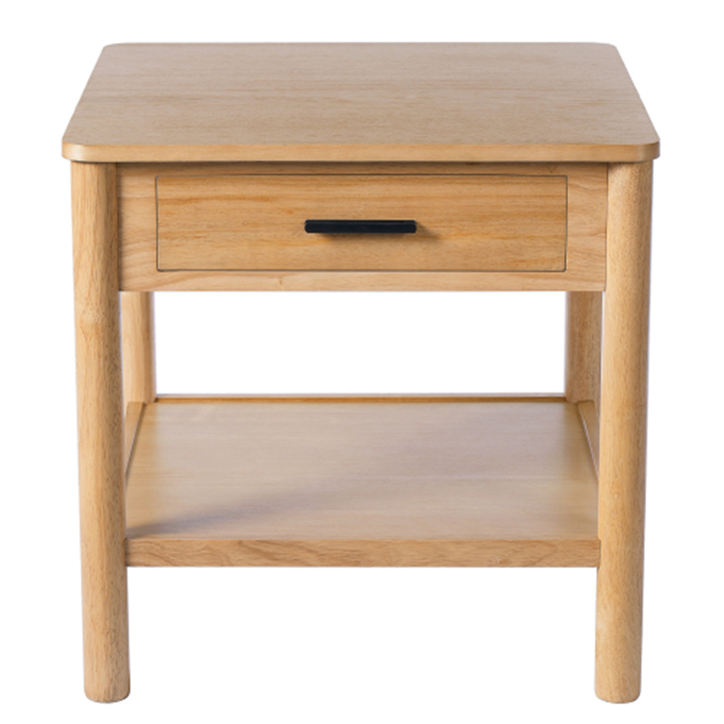 Latitude Run® Natural-Colored End Table With 1 Drawer (Knock-Down ...