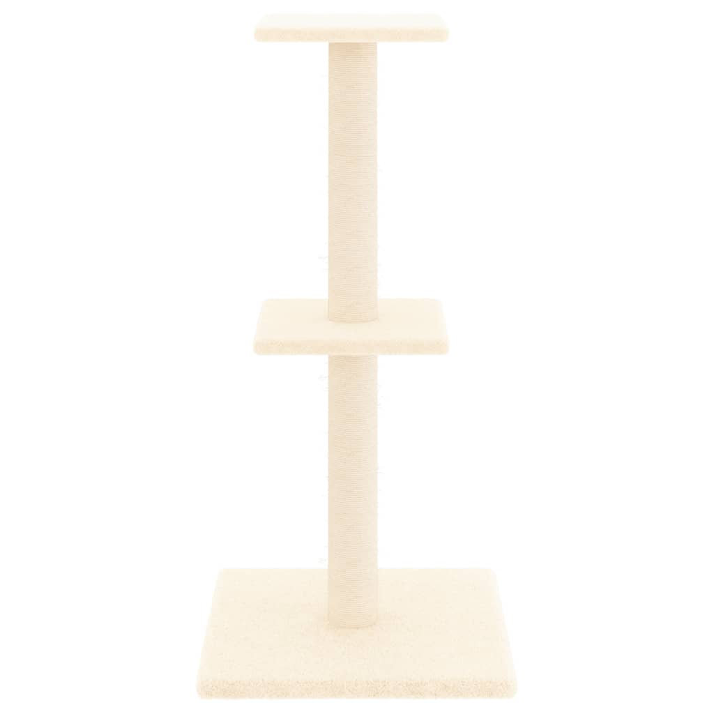 vidaXL Cat Tree Engineered wood, plush, sisal 28.7 in tall | Wayfair