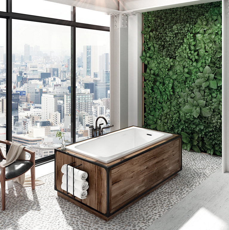 BainUltra Vibe 6030 Soaker Tub With Integrated Tile Flange - 1/2" Slim ...