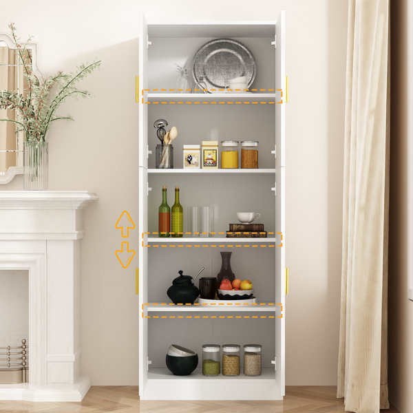 Mercer41 Kemma 61" Kitchen Pantry & Reviews | Wayfair