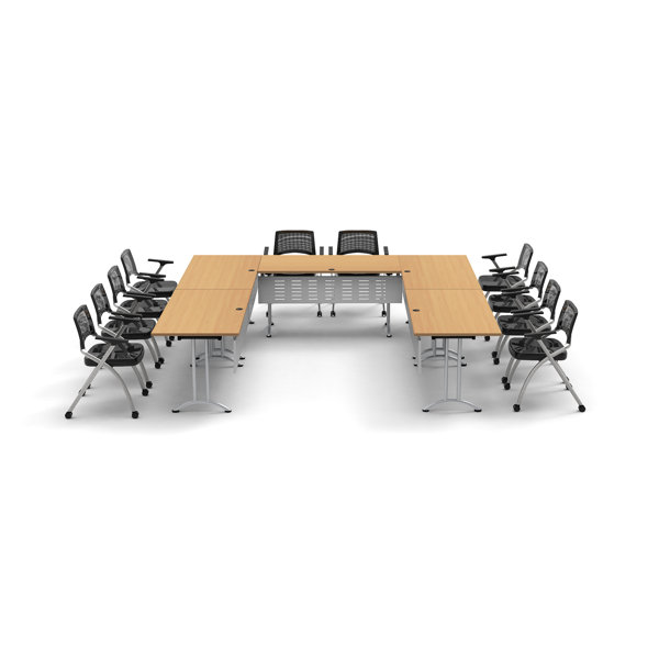 TeamWORK Tables 10 Person Training Meeting Seminar Tables with Modesty ...