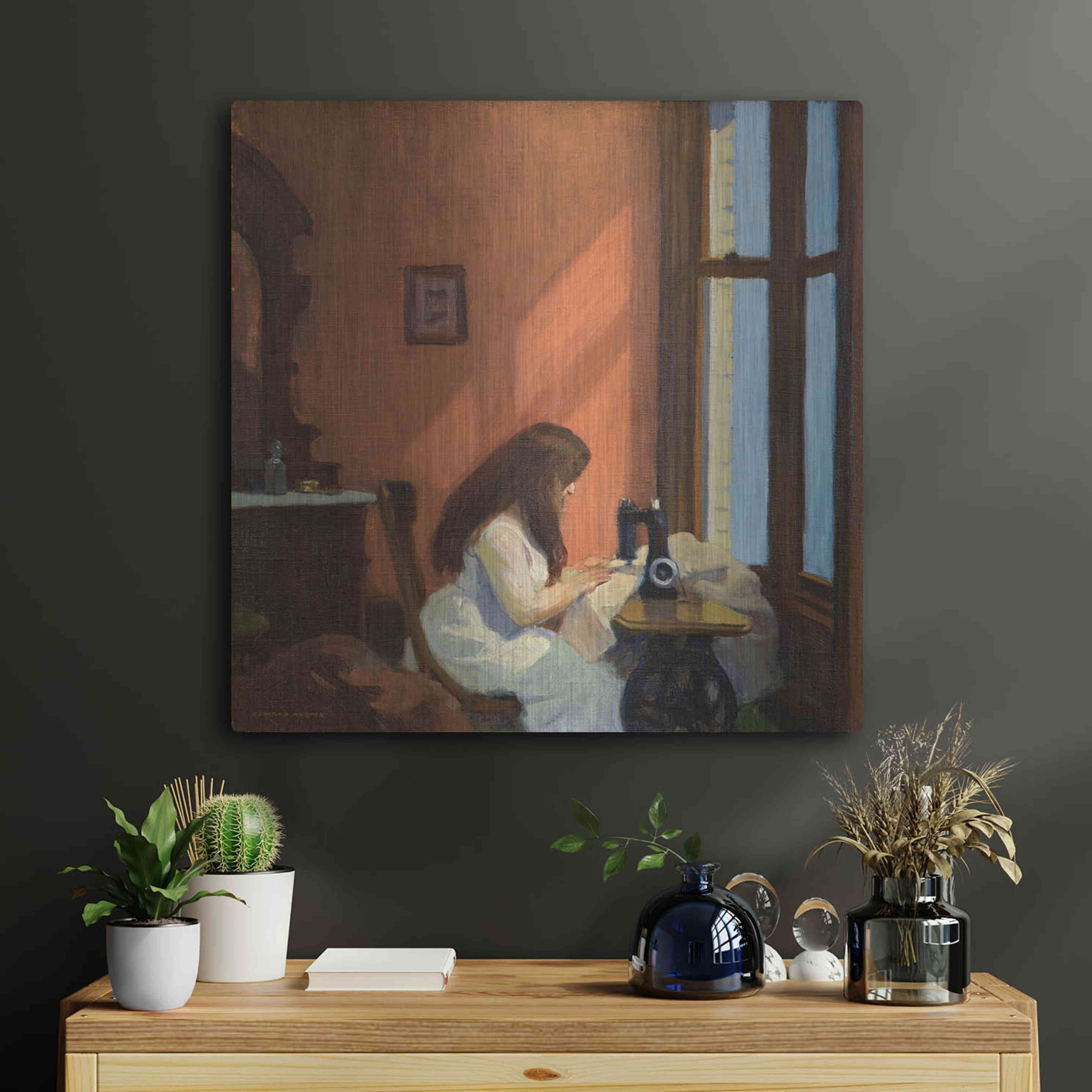 Lark Manor™ Lark Manor 'Girl At Sewing Maching, 1921' by Edward Hopper ...