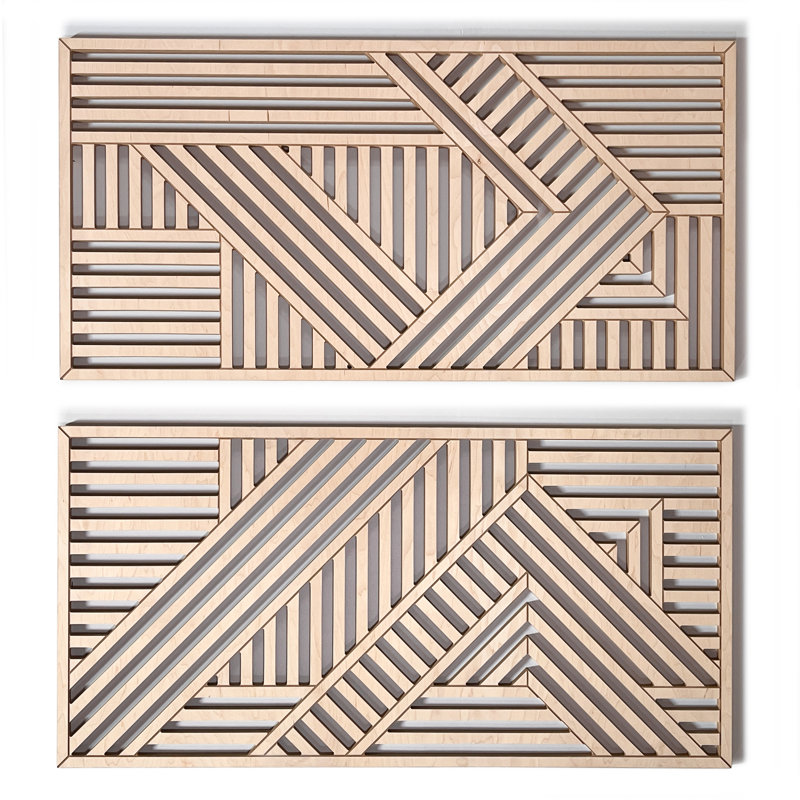 Other Furniture Geometric Cutouts Wood Wall Art | Wayfair