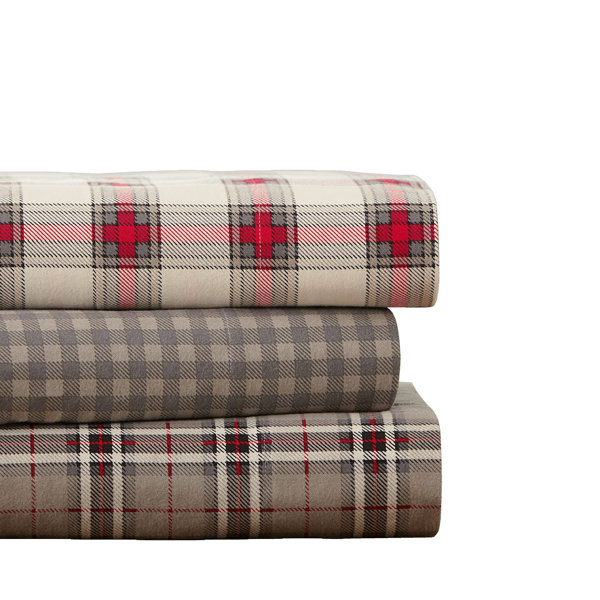 Pointehaven Plaid 100% Cotton Flannel Sheet Set & Reviews | Wayfair