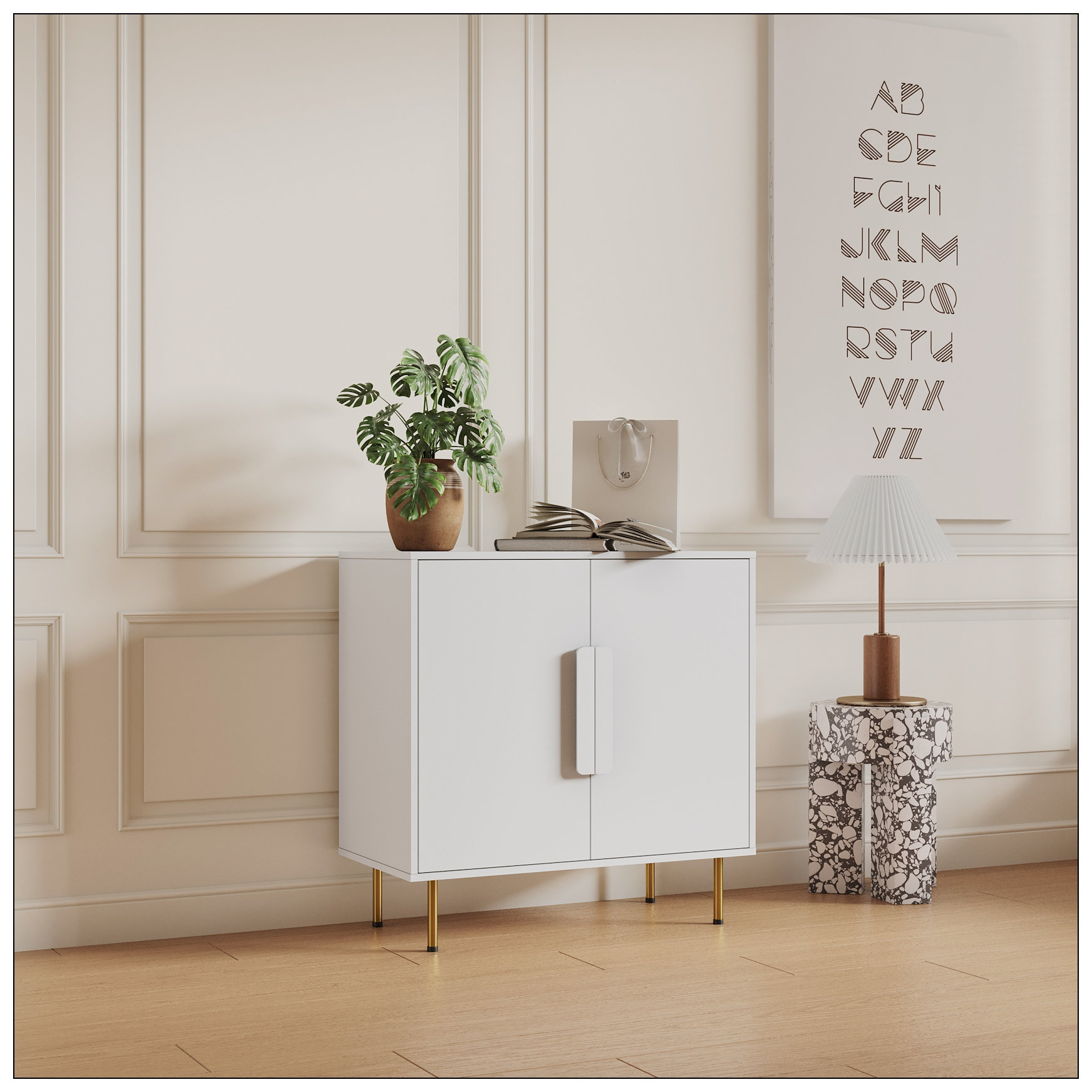 Wrought Studio Sideboard Buffet Cabinet With Storage Modern Storage ...