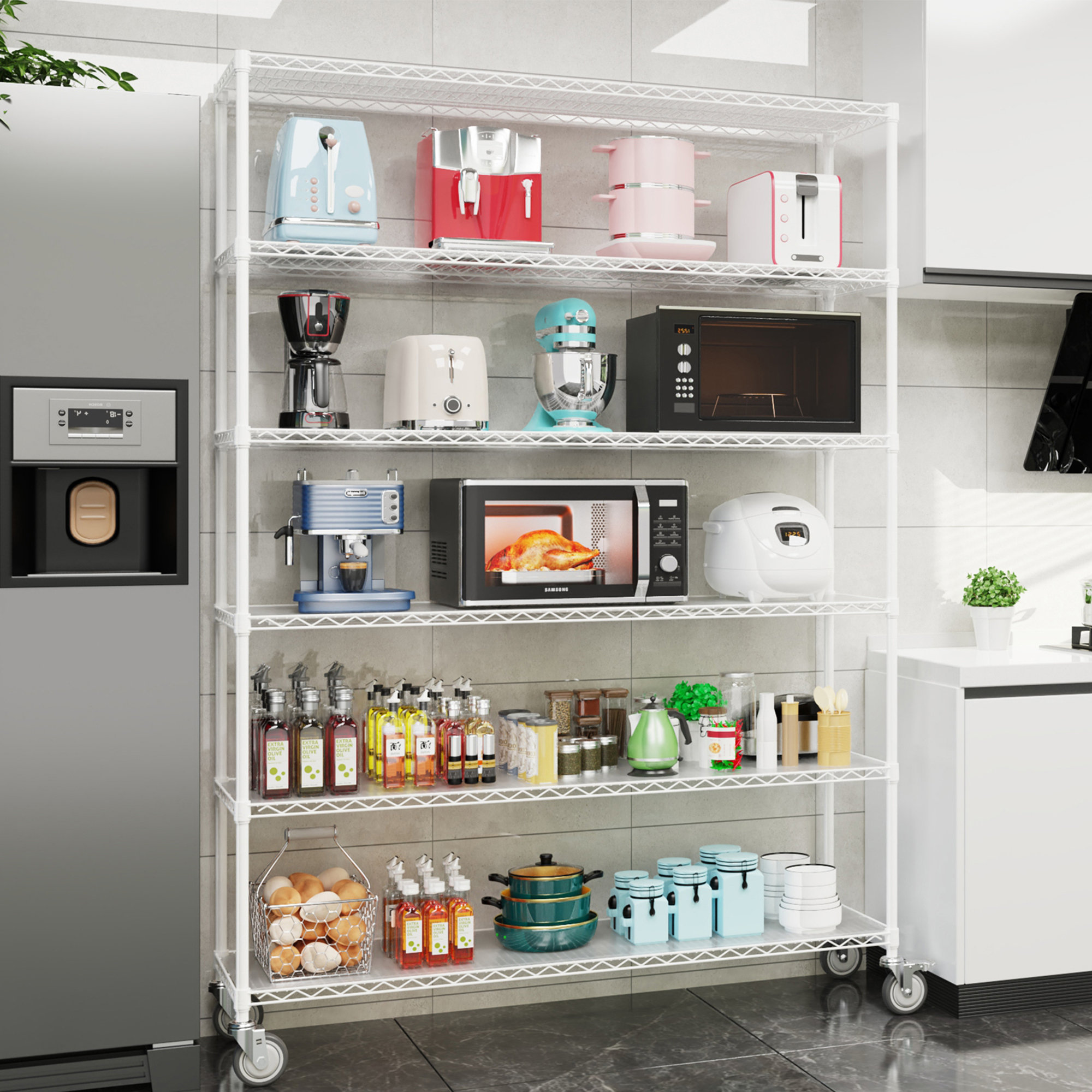 Bisiot Adjustable Storage Rack | Wayfair