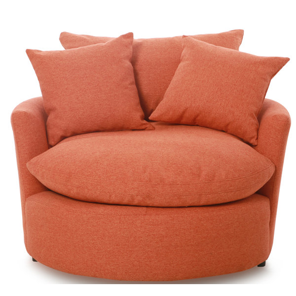 Creative Living 44.1" Wide Polyester Swivel Barrel Chair & Reviews ...